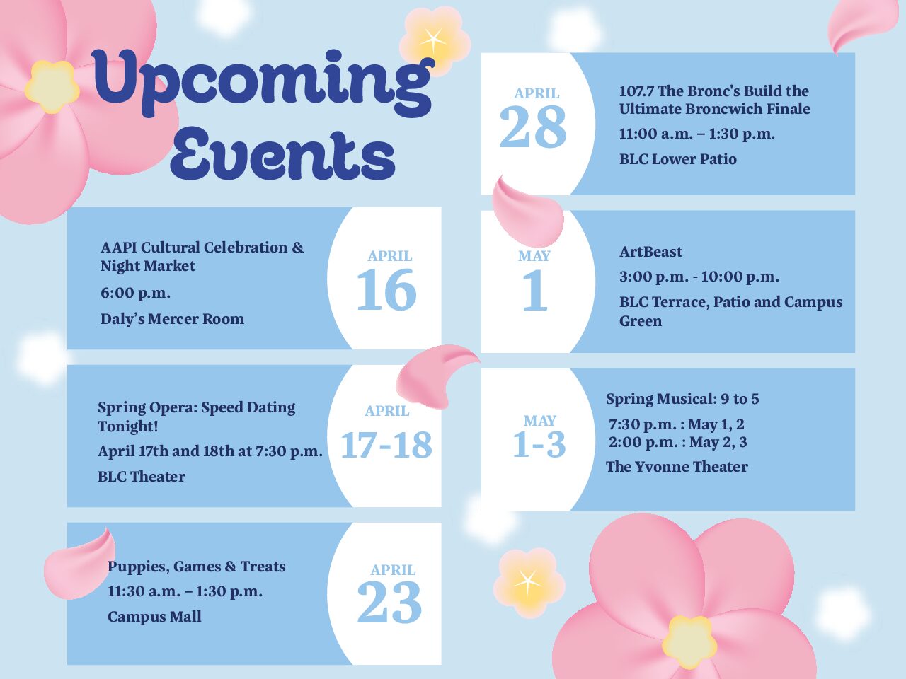 End of semester calendar – The Rider News